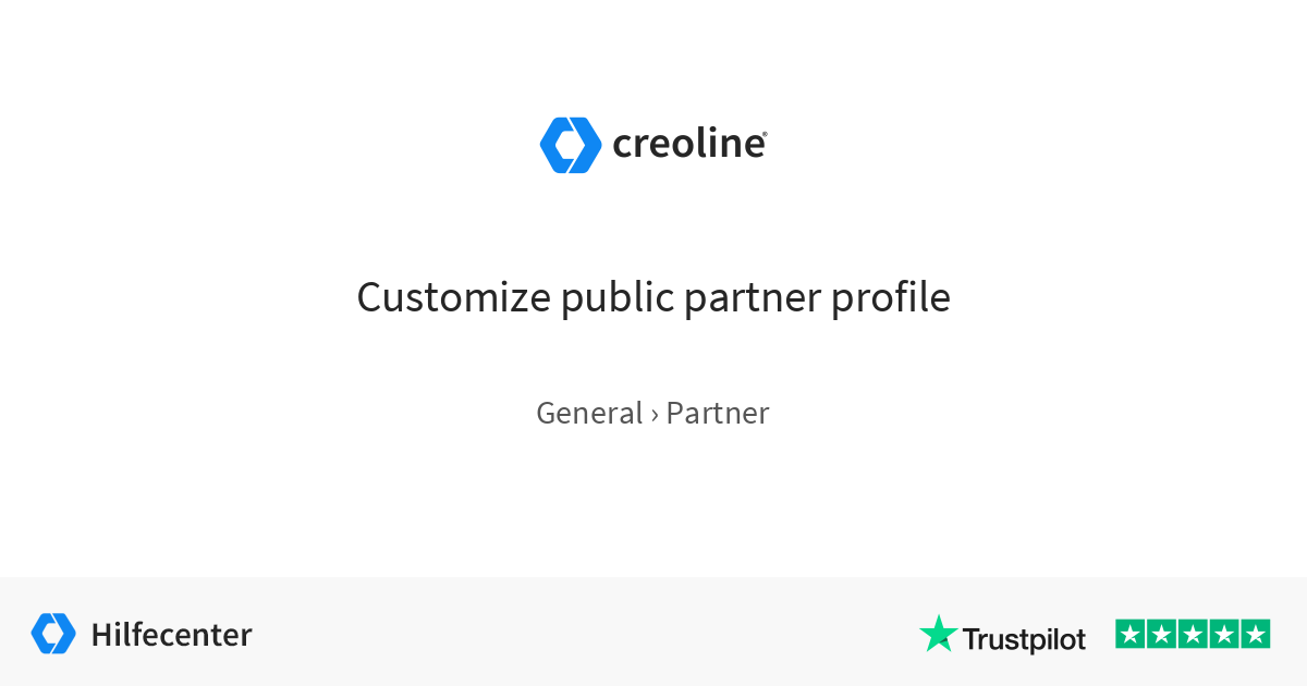 Customize public partner profile