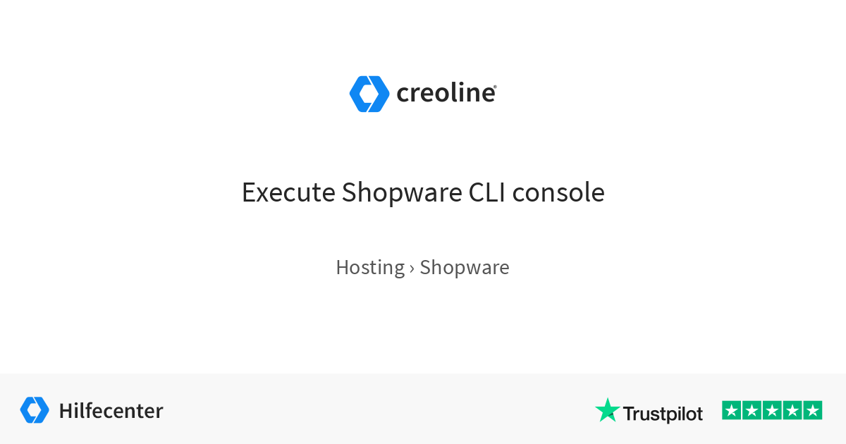 Execute Shopware CLI console Execute Shopware CLI console