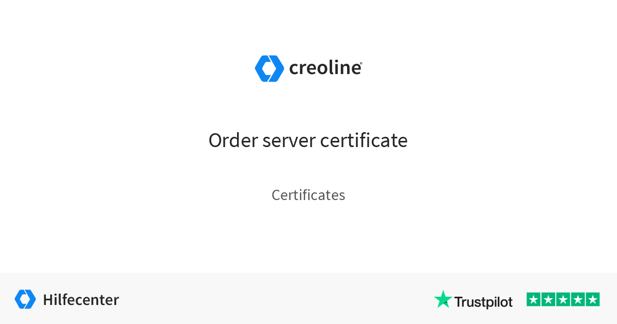 Order server certificate