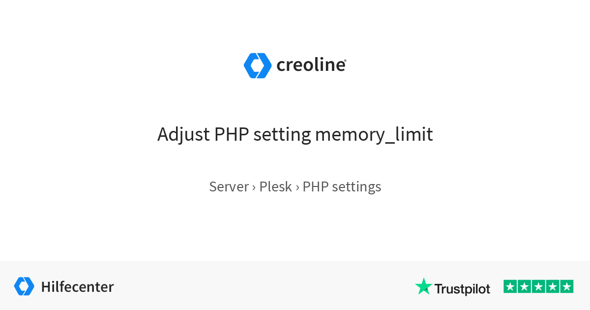 Adjust PHP setting memory_limit