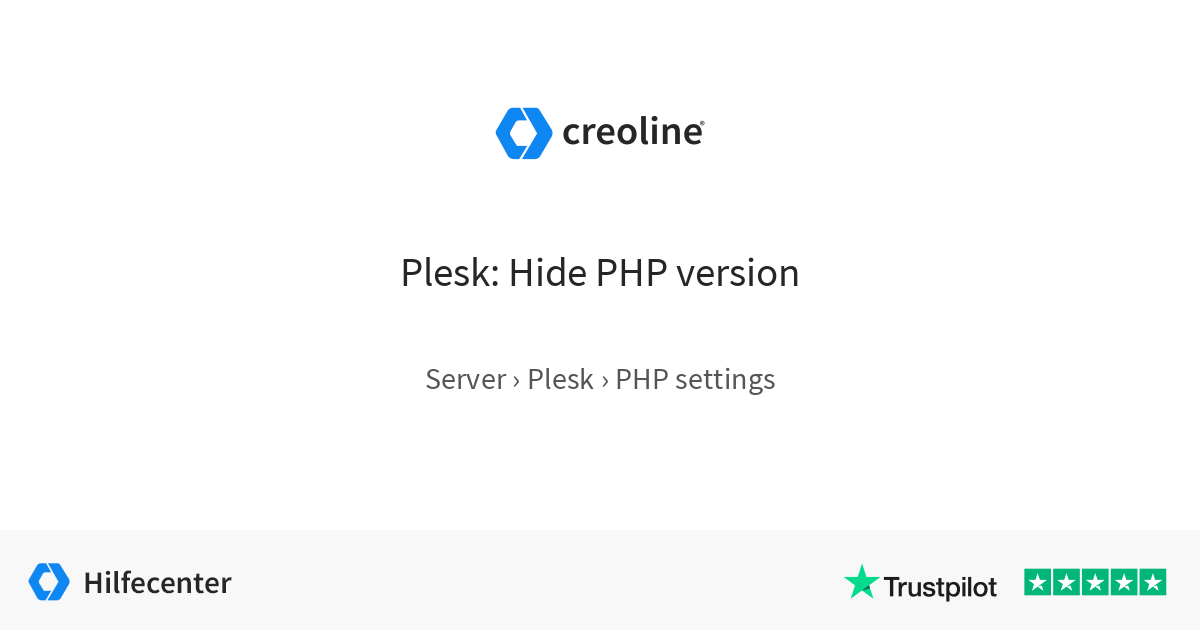Plesk: Hide PHP version Plesk: Hide PHP version