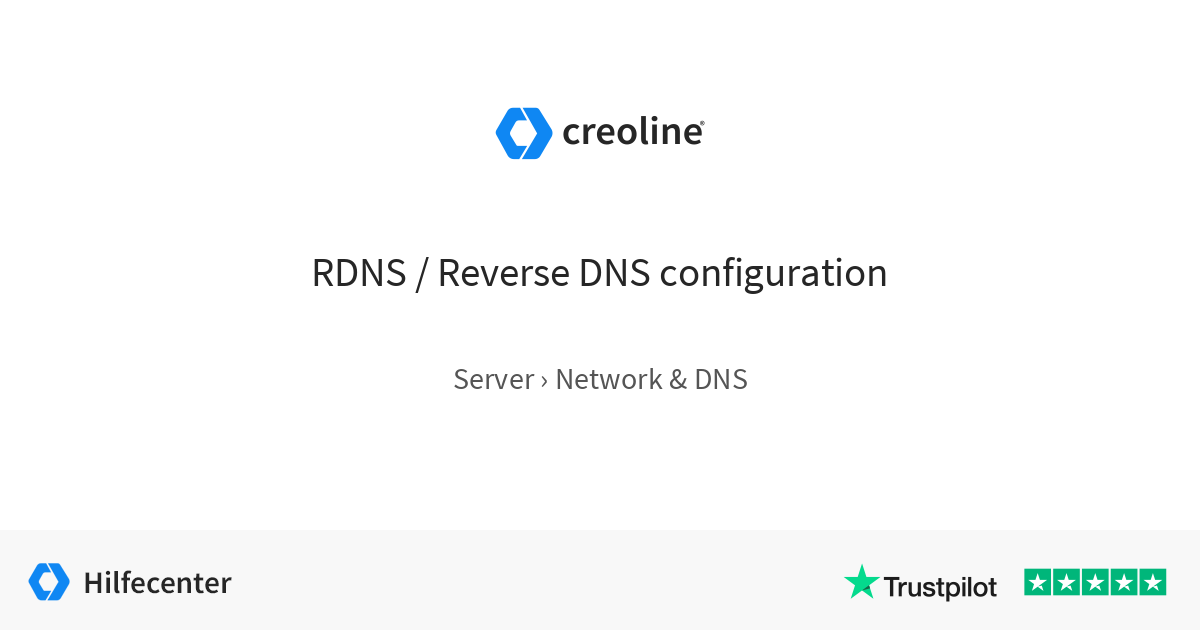 Configure RDNS entry
