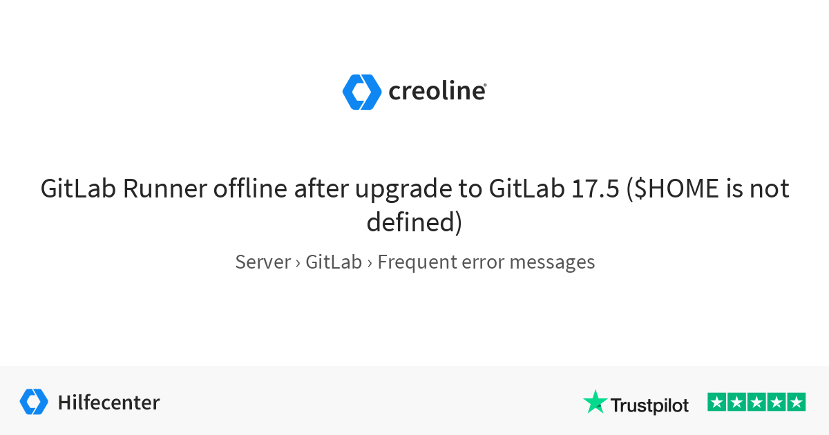 Gitlab Runner Offline After Upgrade To Gitlab 175 Home Is Not Defined 