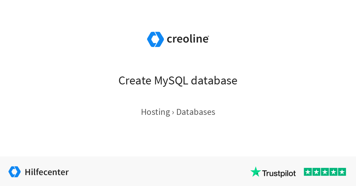 Create MySQL database